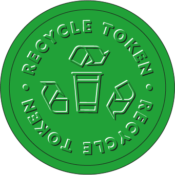 Recycle token - Bestel uw beker munt bij Euro Events.